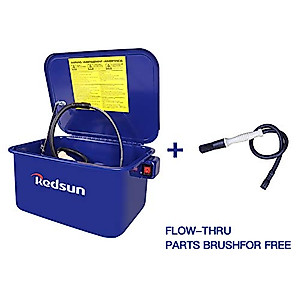 Parts Washer 3.5 Gallon Capacity Tank Cabinet Portable Automotive Parts Cleaner for Wheel Bearings, Gears, and carburetors (Blue)…