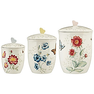 Lenox Butterfly Meadow 3-Piece Canister Set, 6.60 LB, Multi