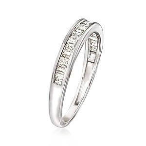Ross-Simons 0.25 ct. t.w. Baguette Diamond Ring in Sterling Silver. Size 8