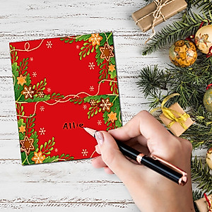 Christmas Table Place Cards, Xmas Seating Place Cards for Tables, Holiday Party Tent Cards, Food Tent Labels for Christmas Party, Scored for Easy Folding, 25 Pack(05)