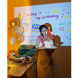 2.75in Red Number 8 Birthday Candles, Glitter Red Happy Birthday Cake Cupcake Toppers Decoration and Celebrating for Adults/Kids Party Baking (2.75in Red Number 8)