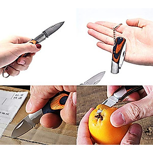 KUNSON Folding Knife, Mini Pocket Knife for Men and Women, Mini Keychain Knife for Cutting Rope, Paper, Boxes and Peeling Fruits, EDC Knife Small