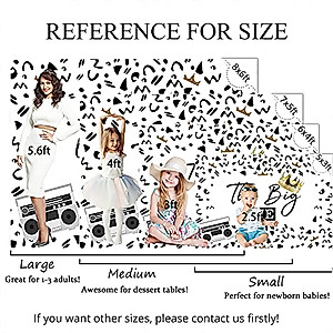 Mocsicka Hip Hop 1st Birthday Backdrop Our Notorious is The Big One Party Decoration Old School Rap The Big One First Birthday Photography Background (7x5ft (82x60 inch))