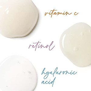 Tree of Life Vitamin C Serum, Retinol Serum and Hyaluronic Acid Serum for Brightening, Firming, and Hydrating for Face; Total Skin Reset Day & Night, 3 Count x 1 Fl Oz