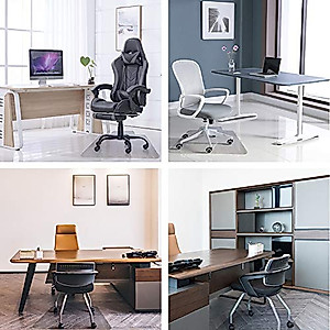 Office Chair Mat for Hardwood Floor, Home Office Tile Floor Protector Rolling Computer Desk Chair Mat Transparent Clear Plastic( 36" x 48'' with Lip), Easy Glide for Chairs Flat without Curling
