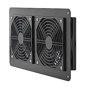Aumotop 10W Solar Powered Dual Fan, Solar Vent Exhaust Fan High Speed Air Flow Outside Kit, Waterproof Outdoor Solar Panel Fans for Chicken Coops, Greenhouses, Sheds, Pet Houses, Windows