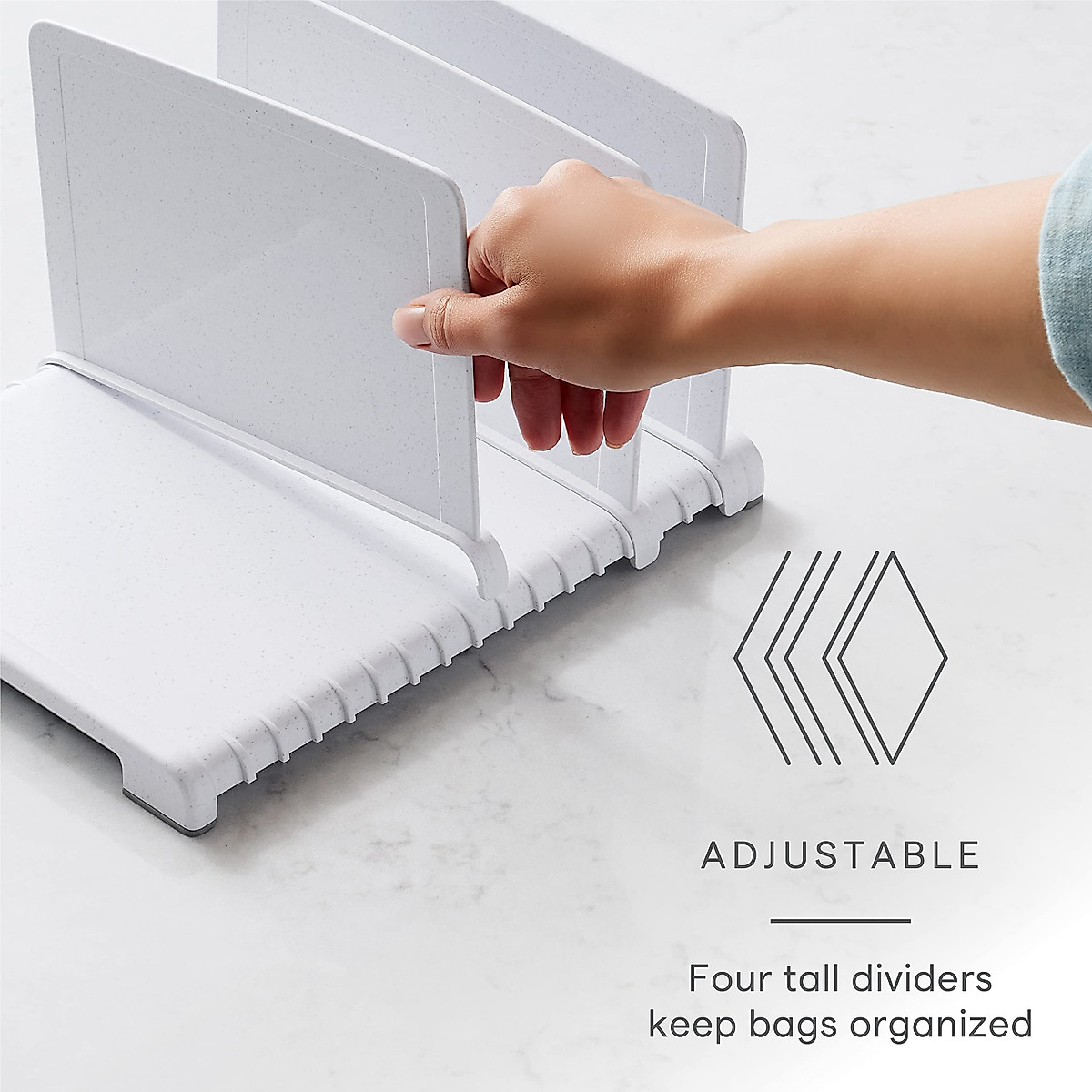 YouCopia StoraBag Reusable Shopping Bag Organizer, Adjustable Shelf Dividers for 20+ Tote, Cloth, Grocery and Lunch Bags