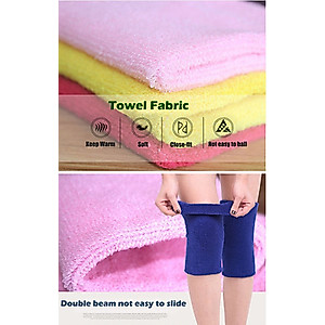 Mcolics Cotton Non-Slip Soft Absorbent Knee Pad Support Brace Protector Leg Sleeve Kneelet Thickening Extended Warm for Men & Women Outdoor Sports Running Dancing Gym Yoga Fitness, 1 Pair (Black)