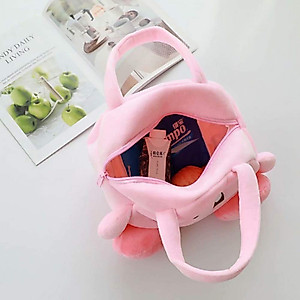 JoeRita Pink Plush Bag Makeup Organizer Purse Storage Bags Star Tote Collection Package Christmas Decor (PINK)