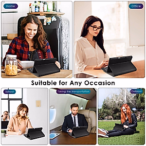 DETUOSI Keyboard Case for Samsung Galaxy Tab A 8.0" 2019 (SM-T290/T295/T297) +Pencil Holder, Detachable Wireless Bluetooth Keyboard Leather Folio Cover for Samsung Galaxy Tab A 8.0" Case with Keyboard