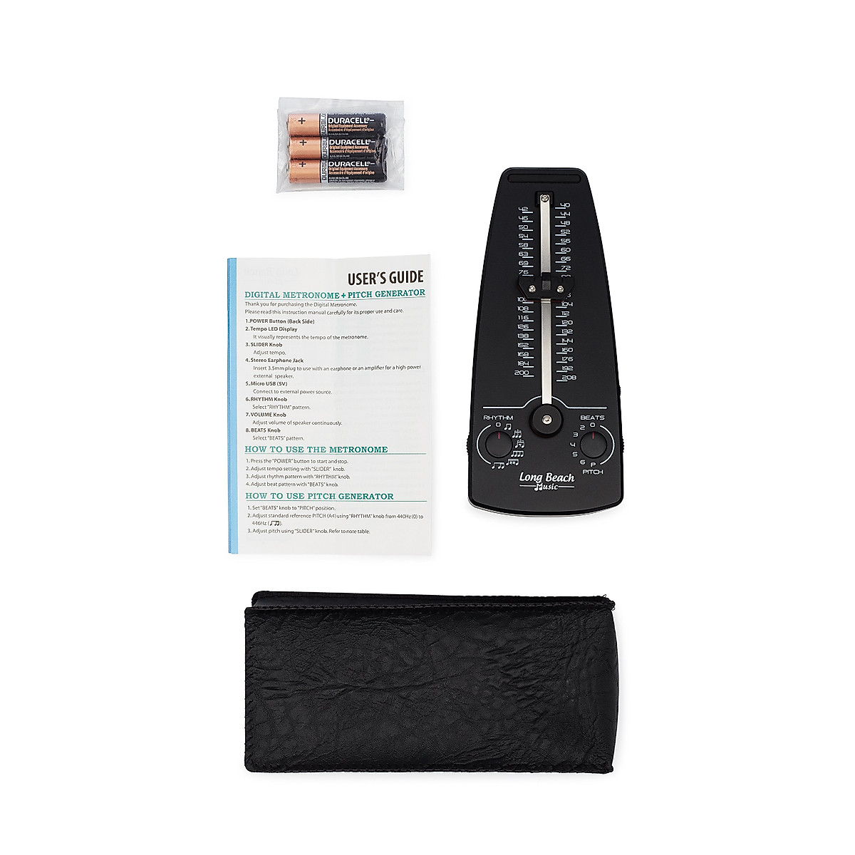 Digital Metronome + Pitch Generator + Rhythm & Beats for Musicians, Piano, Violin, Guitar