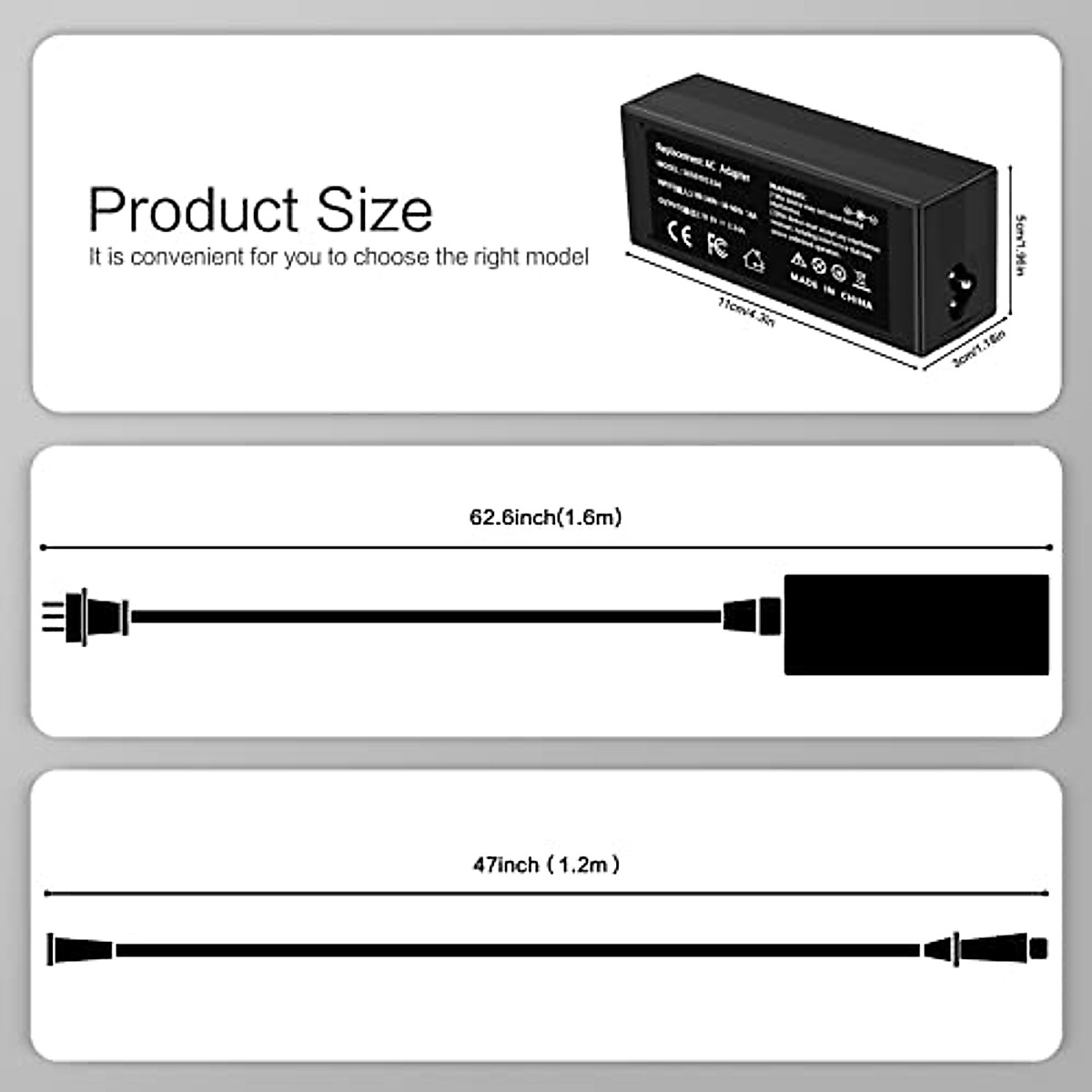 65W Replacement AC Adapter Laptop Charger for Dell Latitude 13 3301 3310 3390 14 3400 3410 3420 3490 15 3500 3510 3520 3590 Vostro 13 5301 5390 14 5401 5402 5490 15 3558 3559 Power Cord