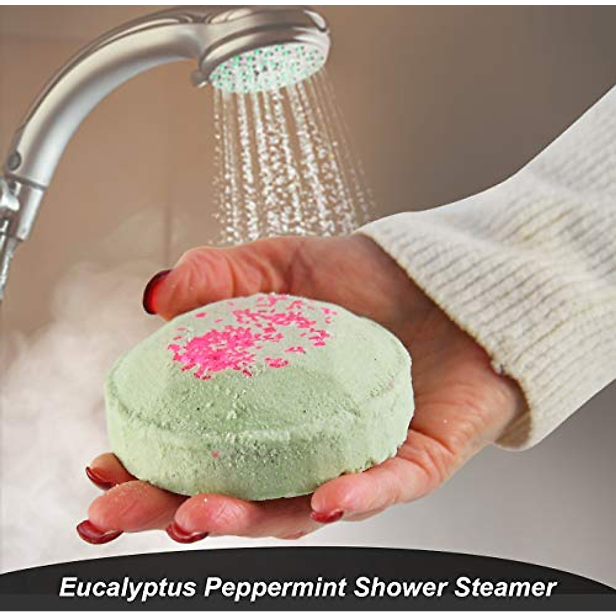 Candles and Cream Eucalyptus Peppermint Shower Steamer-Aromatherapy & Stress Relief, Restore & Soothe Body-Set of 2