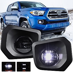 DRFG LED Fog Lights with Daytime Running Lights for Tacoma 2016 2017 2018 2019 2020 2021 2022 SR&SR5 Model Tacoma Fog Light Assembly Bumper Driving Fog Lamp