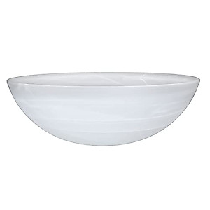 Aspen Creative 23141-11 Alabaster Shade for Medium Base Socket Torchiere, Swag Lamp and Pendant, 15-3/4" Diameter x 5-1/2" High, 1 Pack Replacement Glass