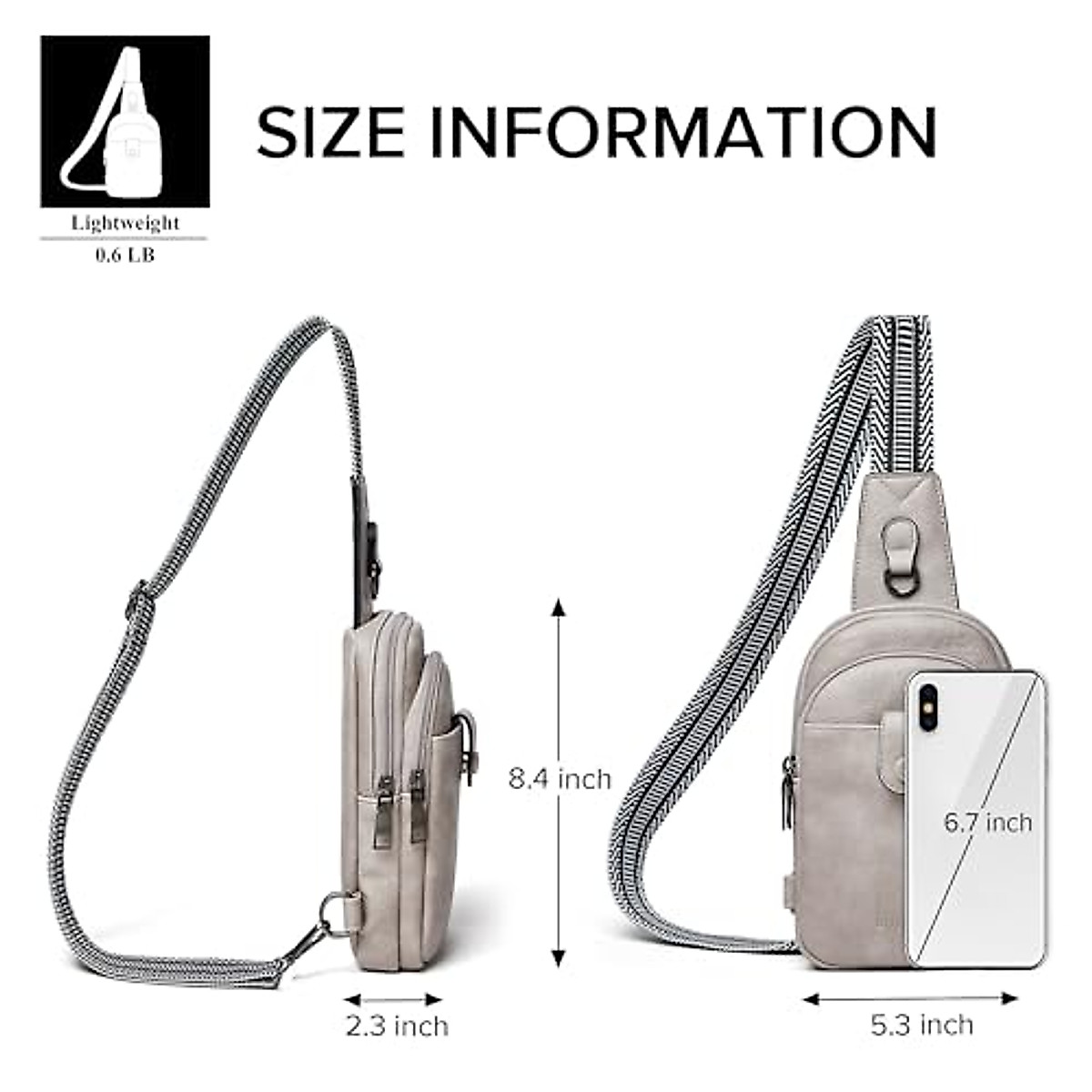 Rotora Small Sling Bag for Women Crossbody Purse, Crossbody Bags for Women Trendy, Fanny Pack Crossbody Chest Bag for Men
