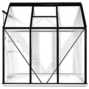 YEZIYIYFOB 6x6x6.7 FT Greenhouse Plastic Shed Green House for Plants Greenhouses for Outdoors Outside Heavy Duty Prefab House Garden Shed Aluminum Frame Polycarbonate Panels UV-Resistant 213 ft³