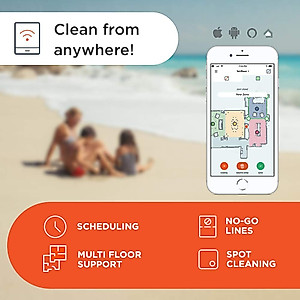 Neato Robotics Botvac D7 Connected Robot Vacuum - Laser Navigation, Wi-Fi Connectivity, Ideal for Corners, Pet Hair, Carpets & Hard Floors