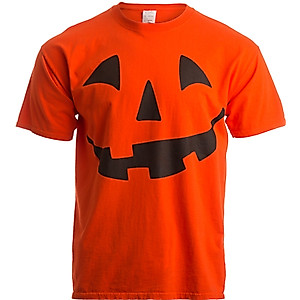 Ann Arbor T-shirt Co. Giant Jack O' Lantern Face | Halloween Pumpkin Fun Unisex T-Shirt for Men Women, XL