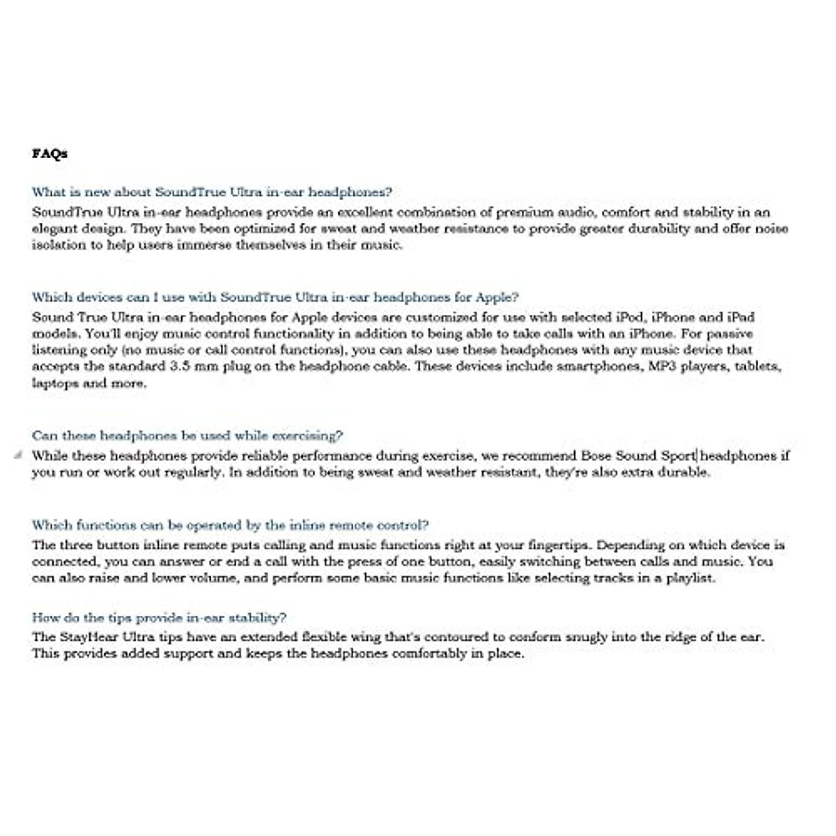 Bose SoundSport In-Ear Headphones, 3.5mm Connector for Apple Devices - Power Red