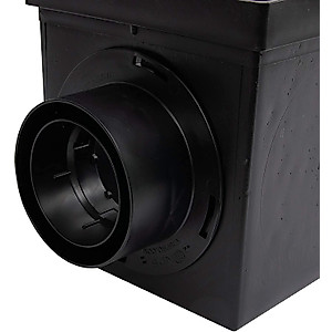 NDS 900BKITRTL1PK Square Kit with 2-Opening Catch Basin, 2 Adapters, 1 Outlet Plug, and 1 Plastic Drain Grate, 9-Inch, for Lawns, Landscaped Areas, Black