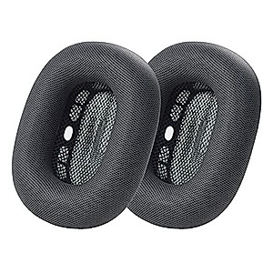 Replacement Ear Cushions for Airpods Max - Premium Protein Leather, Memory Foam and Strong Magnet (Black)