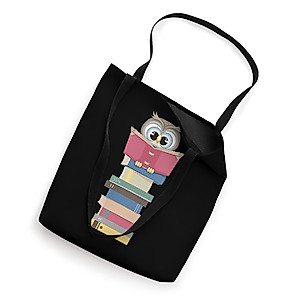 Kawaii Owl Reads Book - Reading Bookworm Library Book Lover Tote Bag