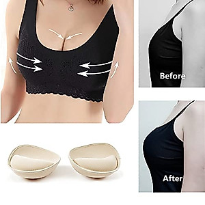 ONDY Thick Bra Pads Inserts, Breast Enhancers Inserts, Latex Bras Inserts Push Up Pads for Sports Bra Cups Swimsuit