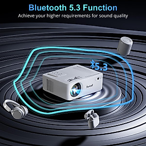 5G WiFi Bluetooth Projector, Native 1080P Outdoor Movie Projector with 350" Display, 18000L Home Theater Video Projector 4K Supported, LED Video Projector Compatible with TV Stick, Phone/PC