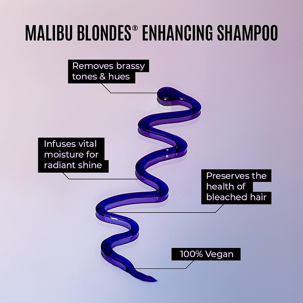 Malibu C Blondes Enhancing Shampoo & Conditioner Duo (33.8 oz) - Revitalizing Purple Shampoo & Conditioner for Hair Health + Brilliancy - Blondes Hair Care