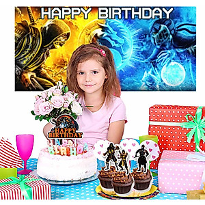 Mortal Kombat Party Supplies Plates Decorations Cake Topper Birthday Backdrop Background Decor