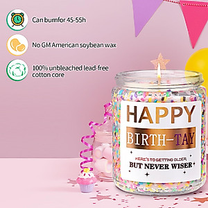Sincerez Birthday Candle with Cake Scent -Birthday Gift/Party Decorations, Handcrafted, Long-Lasting 9oz Candle with Iconic Lyrics