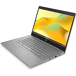 HP Chromebook 14a-ne0013dx 14-inch HD Laptop Intel Celeron N4120 4GB RAM 64GB eMMC, Chrome OS, Gray (Renewed)
