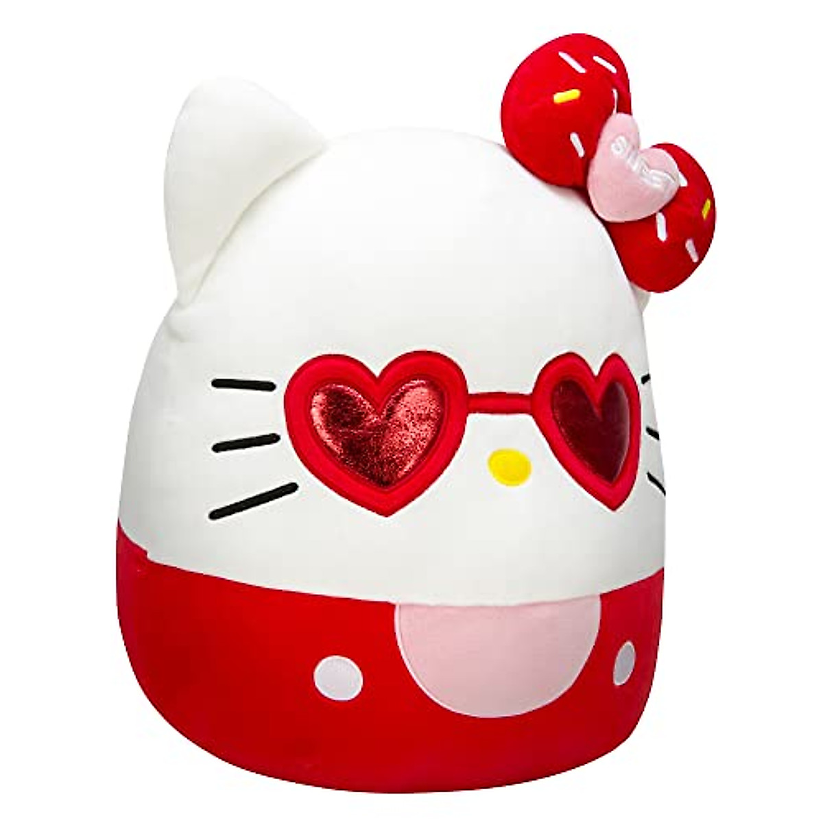 Squishmallows Hello Kitty with Red Glasses 14-Inch Plush - Sanrio Ultrasoft Stuffed Animal Large Plush Toy, Official Kellytoy Plush
