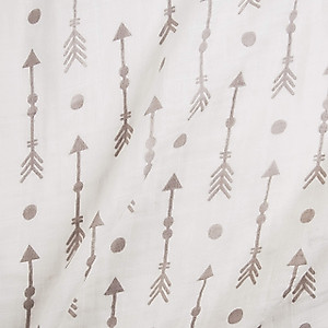 Tadpoles 100% Cotton 3 Pack Swaddle Muslin Receiving Blanket for Boys and Girls with Printed Small Arrows Natural and Cream, 45 x 45 inch