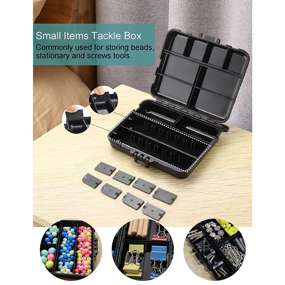Avlcoaky Small Tackle Box Mini Fishing Tackle Box Organizer Lure Box Terminal Tackle Box Plastic Containers Case for Kayak & Boat Fishing