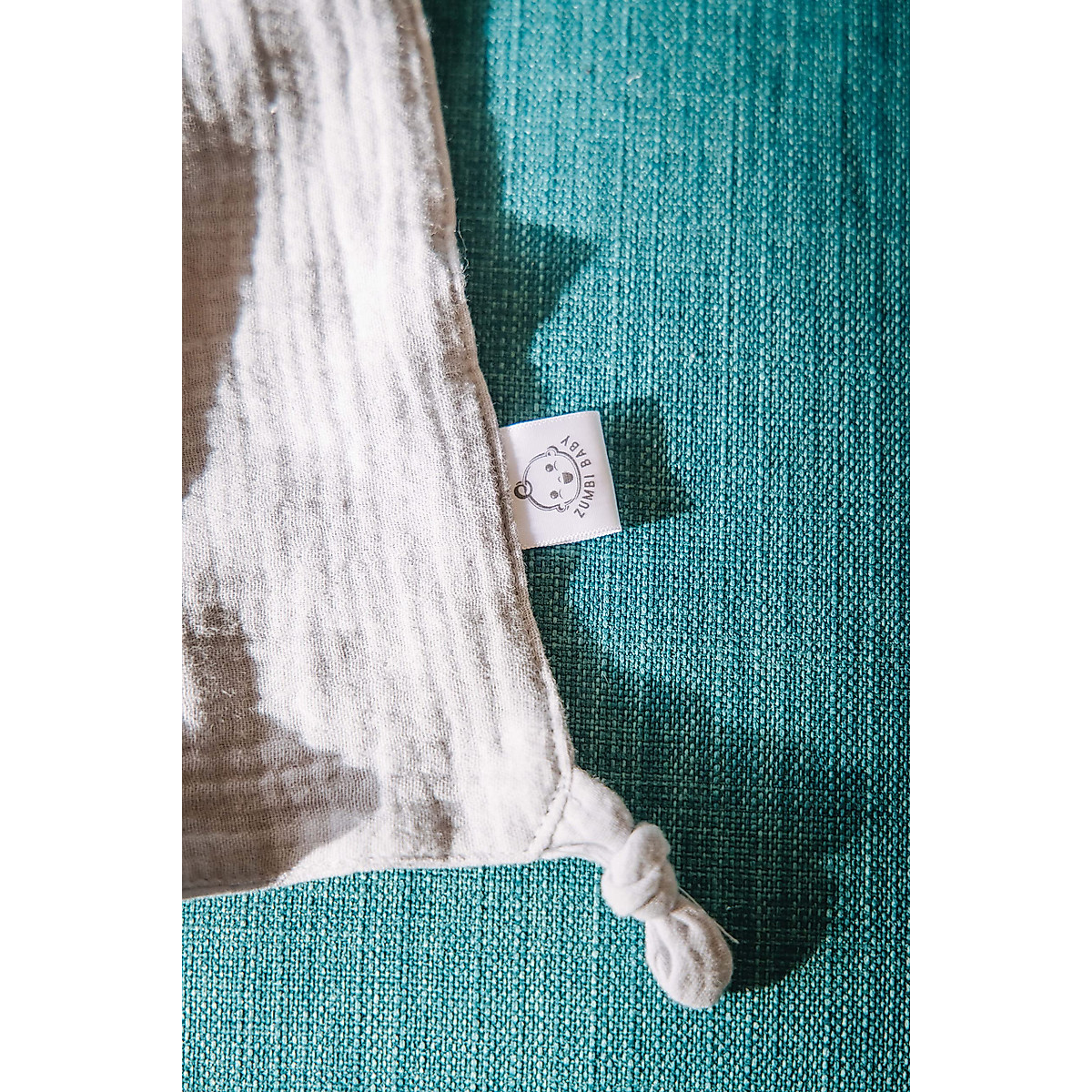 Lovey Security Blanket 100% Organic Muslin Cotton Stuffed Animal Baby Blankie for Girls or Boys (Bunny) 2 Pack by zumbibaby