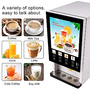 gusohapy 4 Flavors, 4 Cold Drinks And 4 Hot Drinks, Filtered Water Commercial Instant Coffee Milk Tea Machine Commercial Beverage Dispenser Self Cleaning and parts