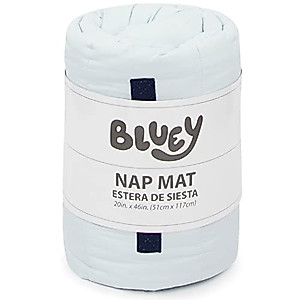 Bluey Sleepy Time Nap Mat – Built-in Pillow and Blanket - Super Soft Microfiber Kids'/Toddler/Children's Bedding, Ages 3-7 (Official Bluey Product)