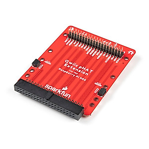 SparkFun Qwiic pHAT Extension Compatible with Raspberry Pi 400 (not Included) - extends 40 pin headers to a Vertical Position - 10 mounting Holes - 2X Qwiic Connections