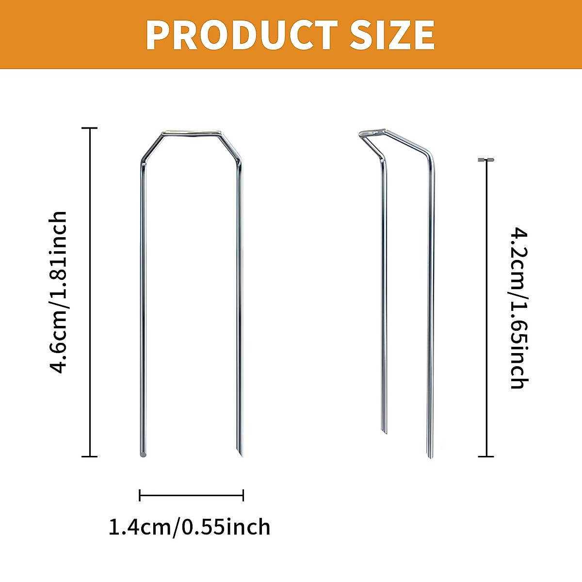 100 Pieces Greening Pins, 1.7 Inch Floral U-Pins Plant Pins Floral Fern Pins for Flower Picks Stems Straw Wreaths Holiday Arrangements DIY Craft Projects (Silver, 100)