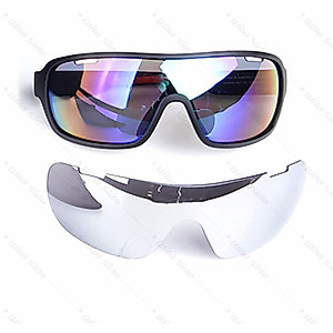 Lorsoul Polarized Sports Cycling Sunglasses Bike Glasses for Men Women Running Driving Fishing Golf Baseball Racing Ski Goggles (White/Red)