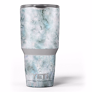 Design Skinz Marble Surface V2 Teal - Skin Decal Vinyl Wrap Kit Compatible with The Yeti Rambler Cooler Tumbler Cups