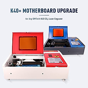 OMTech K40+ Laser Engraver Motherboard Upgrade, Replacement Control Board for CNC CO2 Laser Cutter Engraver Machines with Rotary Axis Autofocus Support, Smoothie Mainboard for LightBurn K40 Engraving