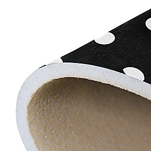 ALAZA Black White Polka Dot Area Rug Rugs Non-Slip Floor Mat Doormats Living Dining Room Bedroom Dorm 60 x 39 inches inches Home Decor