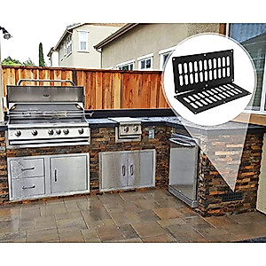 Stanbroil 2 Pcs Fire Pit Slotted Venting Panel Kit, 6x12-inches, Black Steel