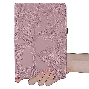 for Samsung Galaxy Tab A8 10.5 (2021) SM-X200 X205 Tablet Case TPU + PU Leather Kickstand Cover with Auto Wake/Sleep [Tree of Life]- 02