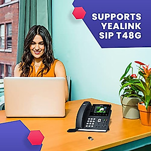 Yealink WF40 USB Wi-Fi Dongle Adapter for SIP IP Phones- Compatible Models - T27G, T29G, T46G, T48G, T41S, T42S, T46S, T48S, T52S, T54S- Global Teck Microfiber Cloth