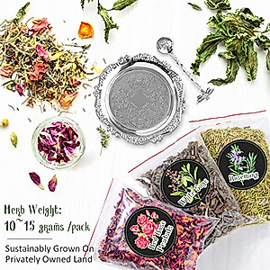 Witchcraft Supplies Kit for Spells, 57 PCS Witch Box Include Dried Herb Crystal Jar Candles Amethyst Cluster Parchment, Wiccan Supplies and Tools, Beginner Witchcraft Kit Witch Stuff for Pagan Rituals