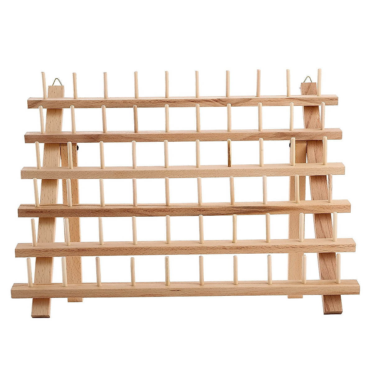 Tosnail 2 Pack 60 Spools Wooden Thread Holder Thread Rack Sewing and Embroidery Thread Organizer